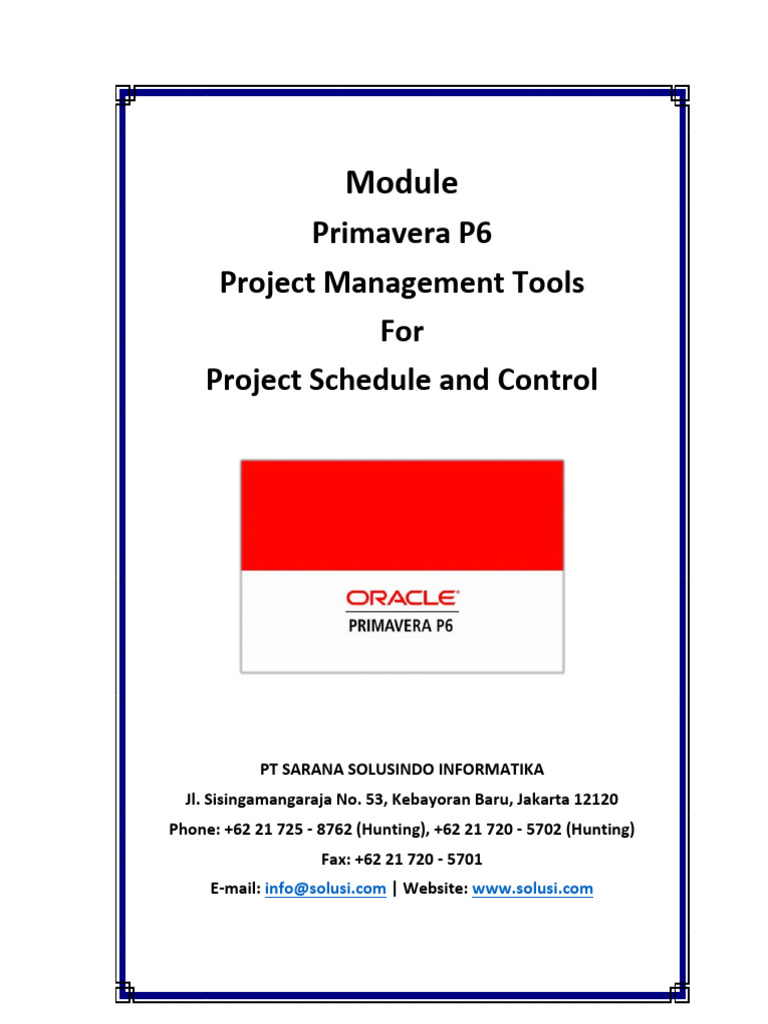 Module Primavera P6 | PDF