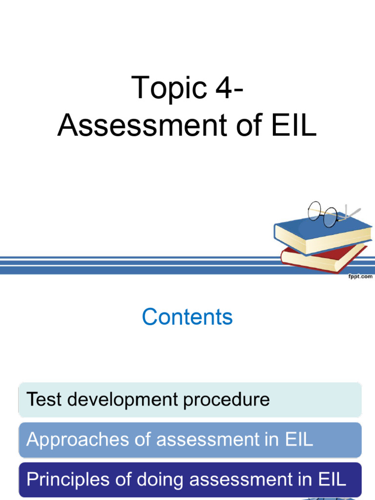 Topic 4 Assessment in EIL | PDF | International English Language ...
