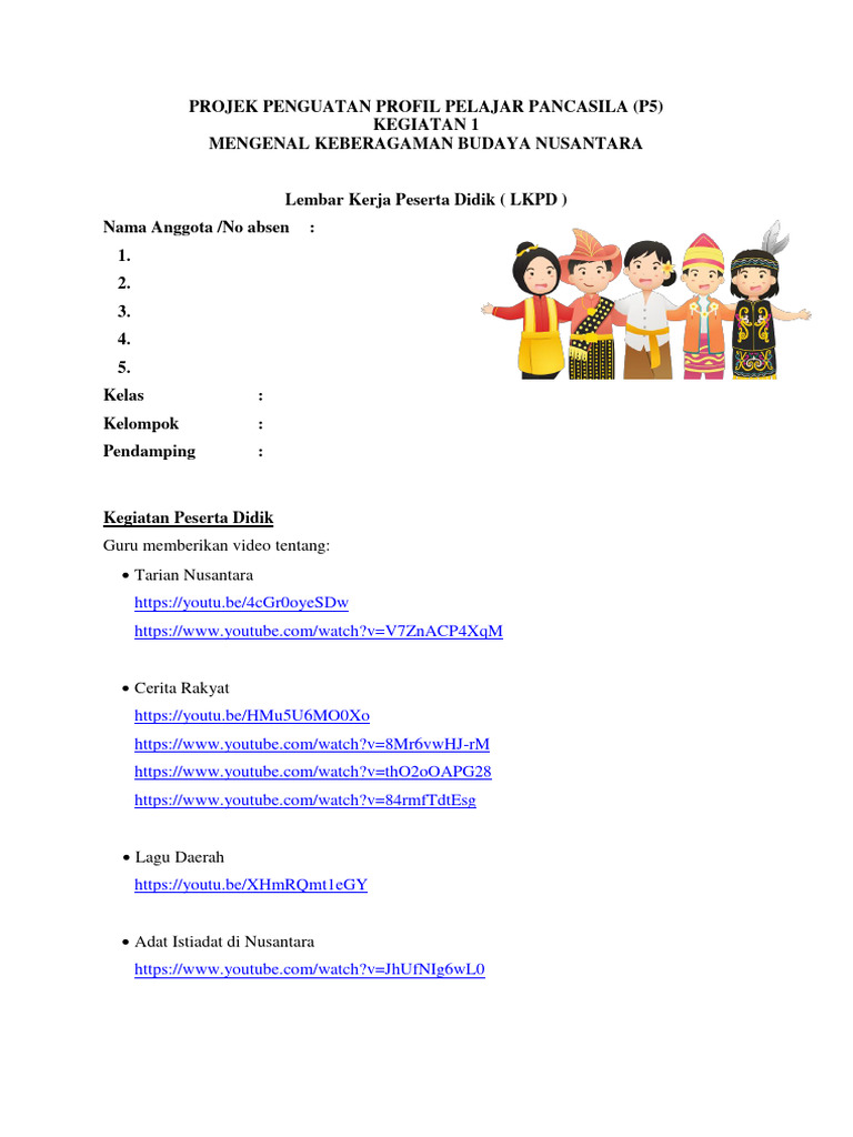 LKPD P5 Kebhinekaan 2024 | PDF