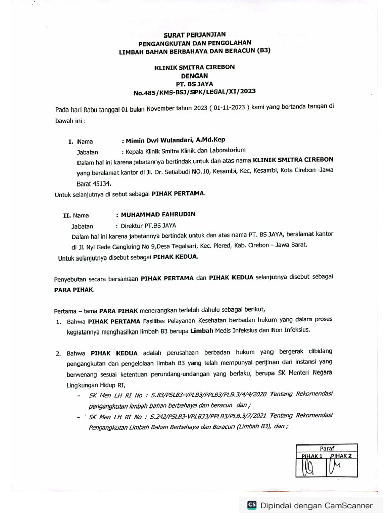 Surat Perjanjian PT Bs Jaya | PDF