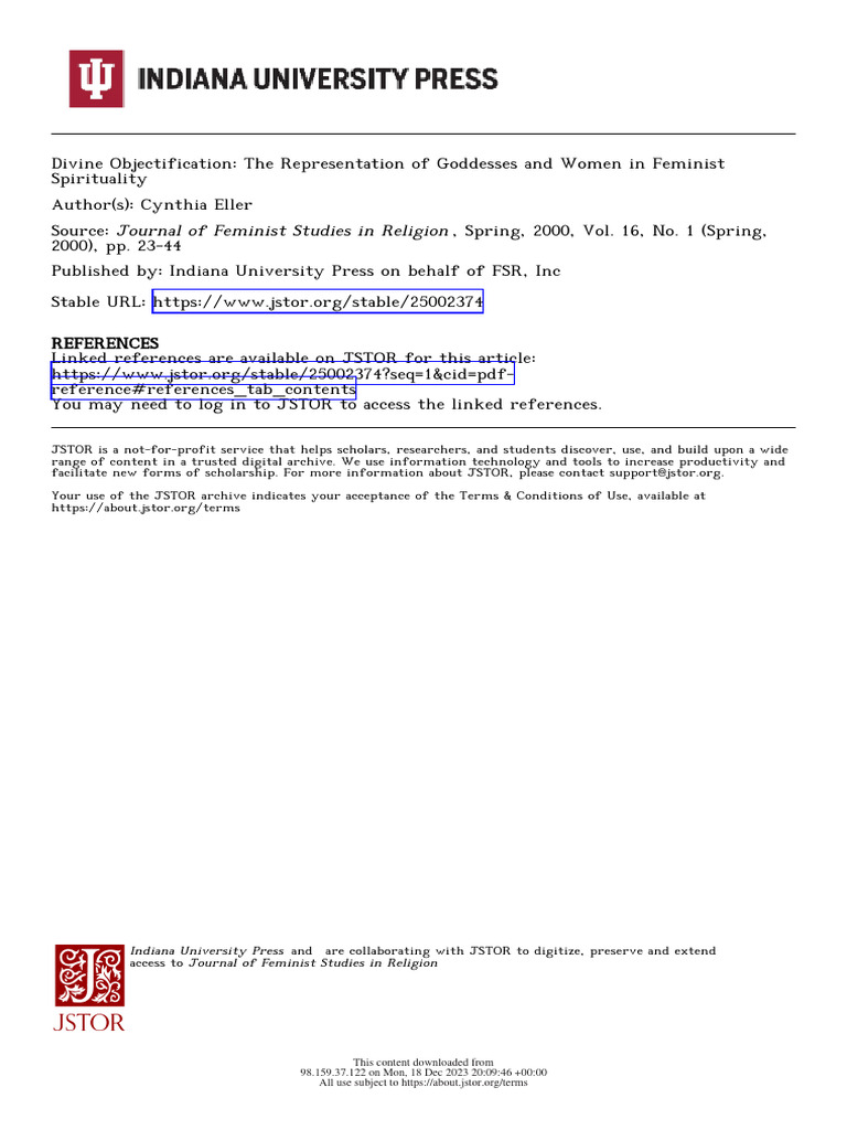 Divine Objectification | Download Free PDF | Nudity | Feminism