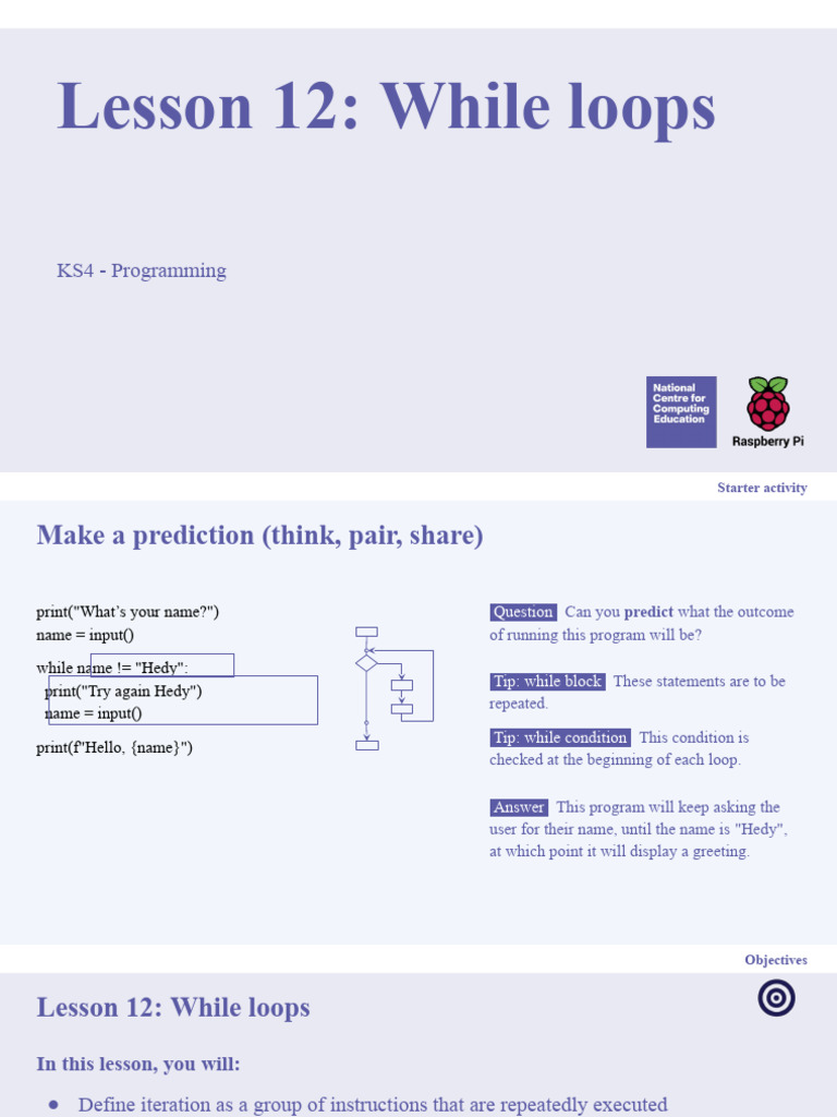 Programming Ks4 Pdf Control Flow Computer Programming 8525