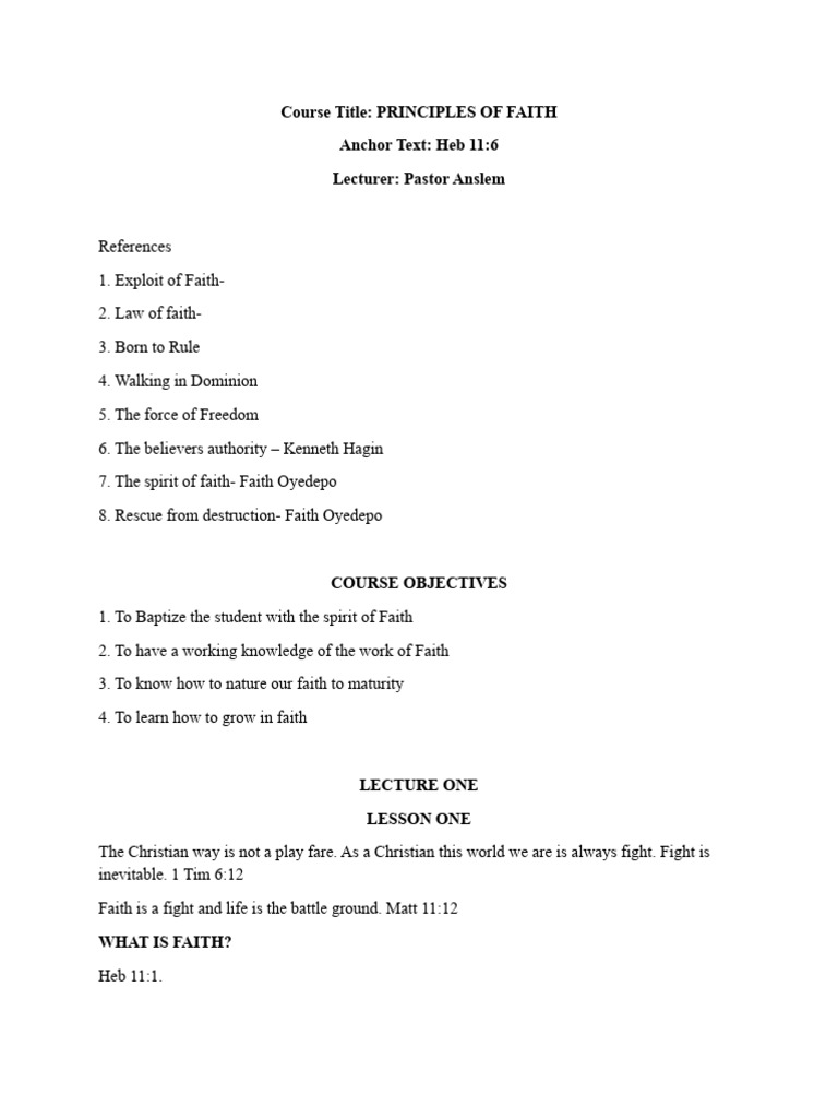 Principles of Faith | Download Free PDF | Faith | Knowledge