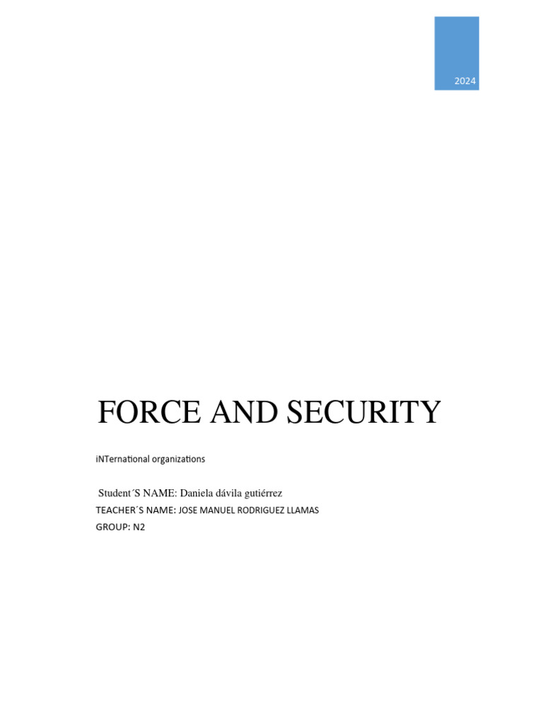 Force and Security | PDF | National Security | Securities