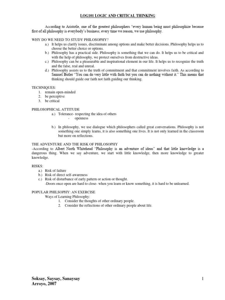 LOG101 Week 2 Understanding the Meaning of Logic (20240301111254) | PDF | Reason | Logic