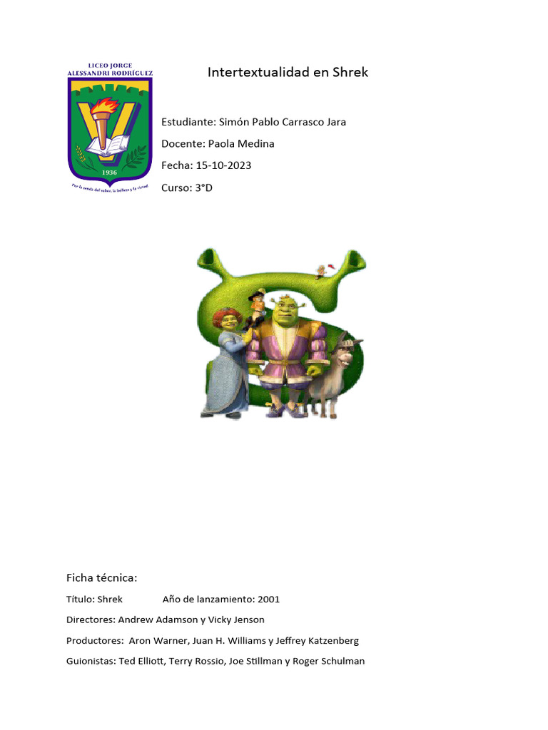 Intertextualidad en Shrek | PDF