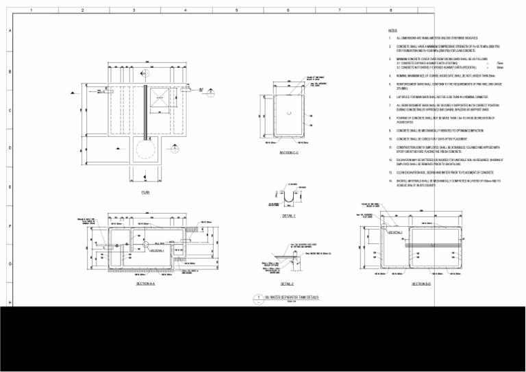 Oil Water Separator Tank Details - Ifc - Redacted | PDF