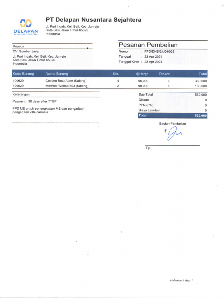 FPD-DNS-24-04-035 Sumber Jaya | PDF
