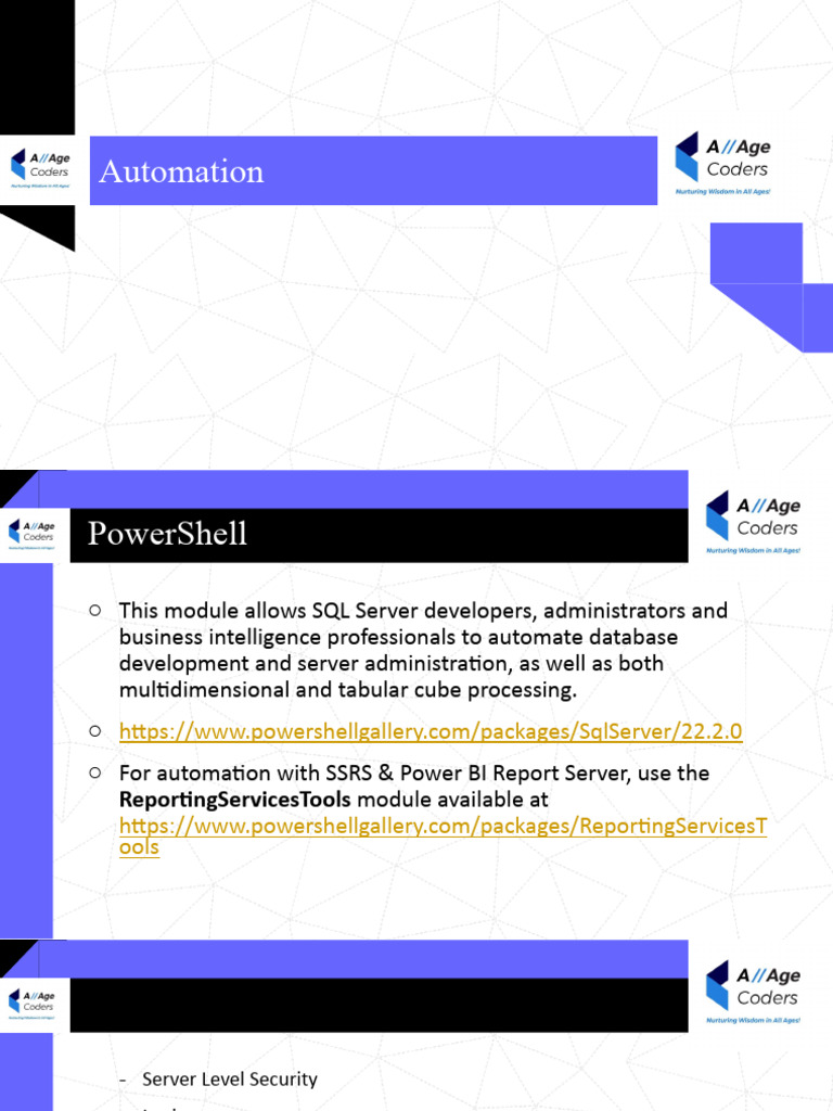 Automation | Download Free PDF | Microsoft Sql Server | Data Management Software