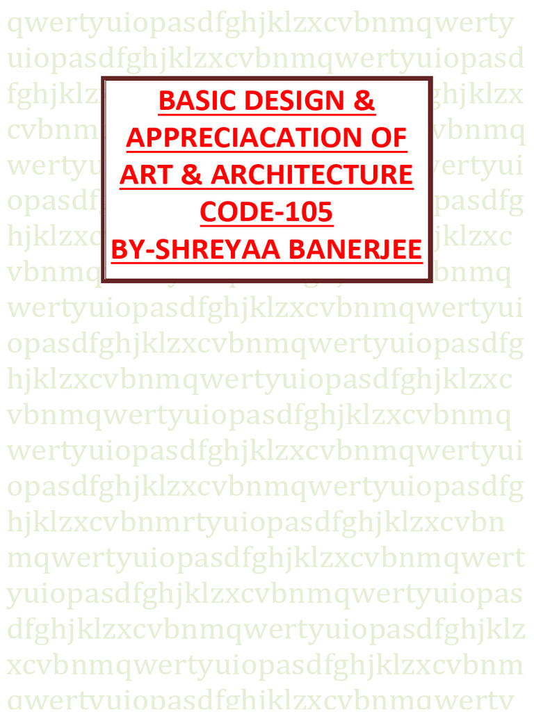 105 Basic Design | PDF | Composition (Visual Arts) | The Arts