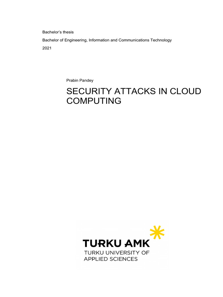 Security Attacks in Cloud Computing | PDF | Cloud Computing | Security