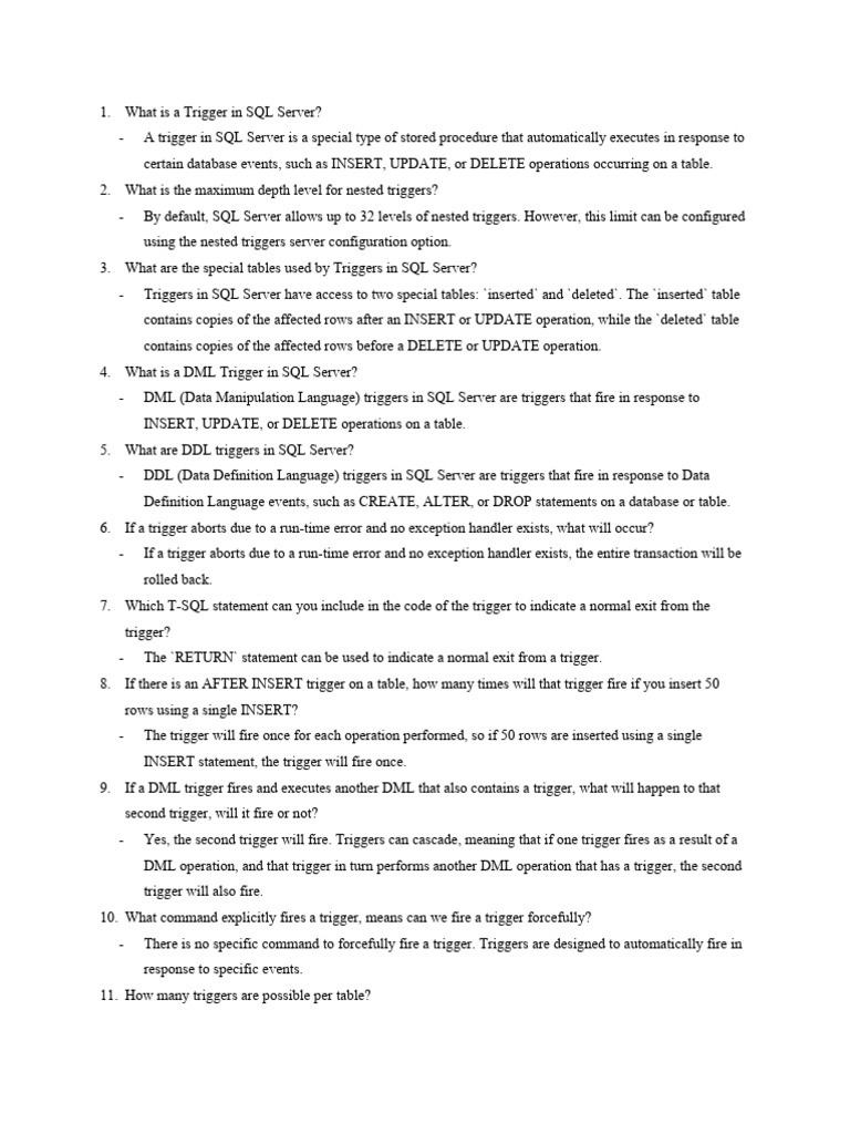 Interview Questions | Download Free PDF | Microsoft Sql Server | Sql Interview Questions | Download Free PDF | Microsoft Sql Server | Sql