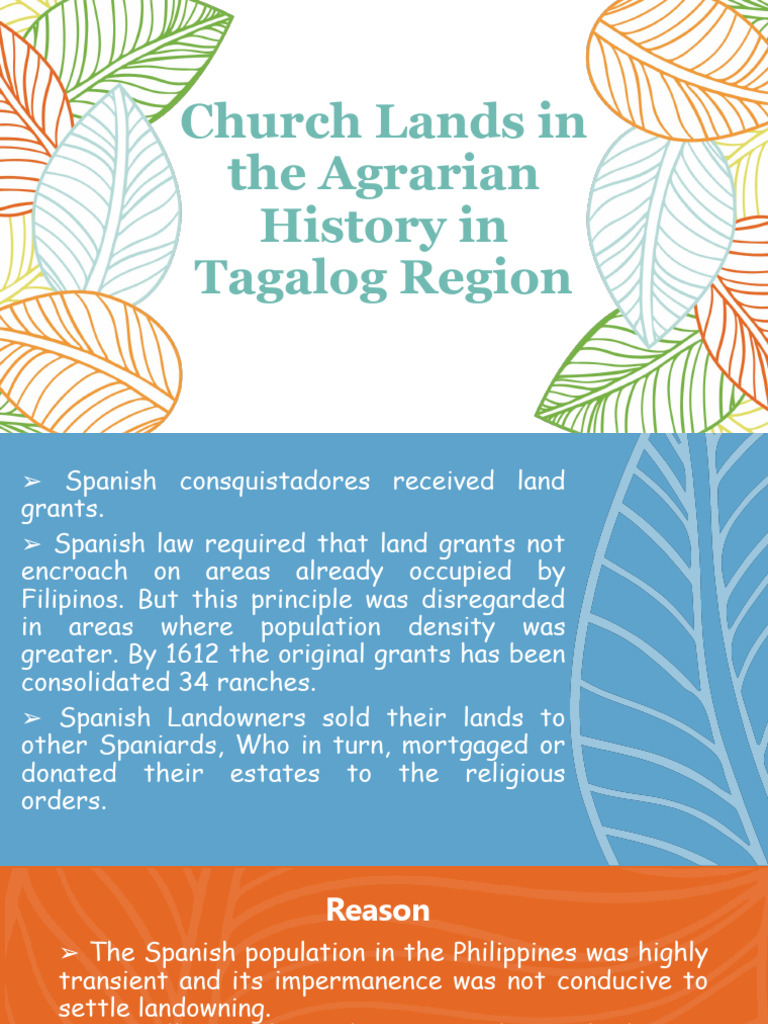 Church Lands in The Agrarian History in Tagalog | PDF | New Spain ...