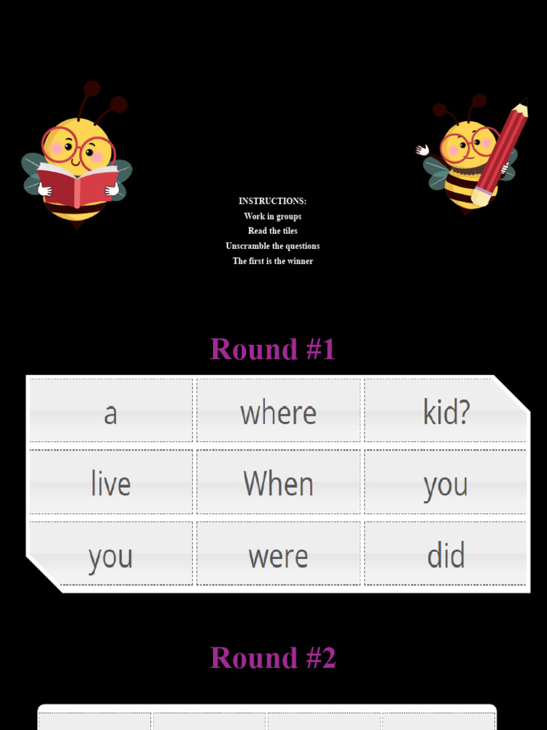 Simple Past Scrambled Questions Game | PDF