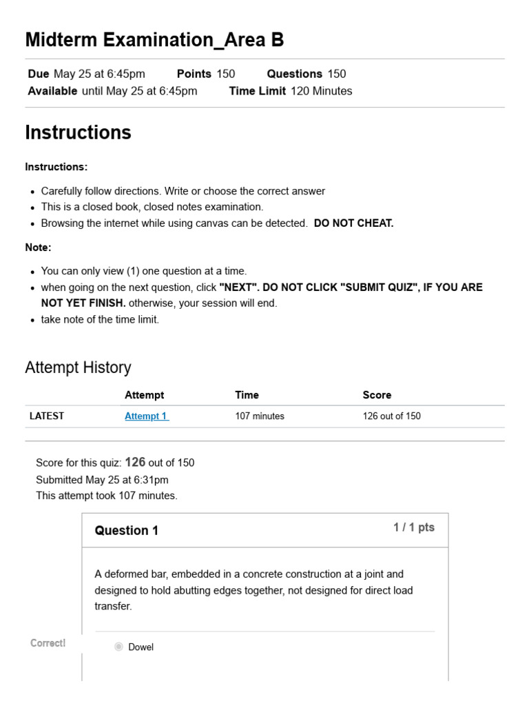 Midterm Examination - Area B - AR 390 ARCH32S3 Integregation Course For Architecture 1 | PDF ...