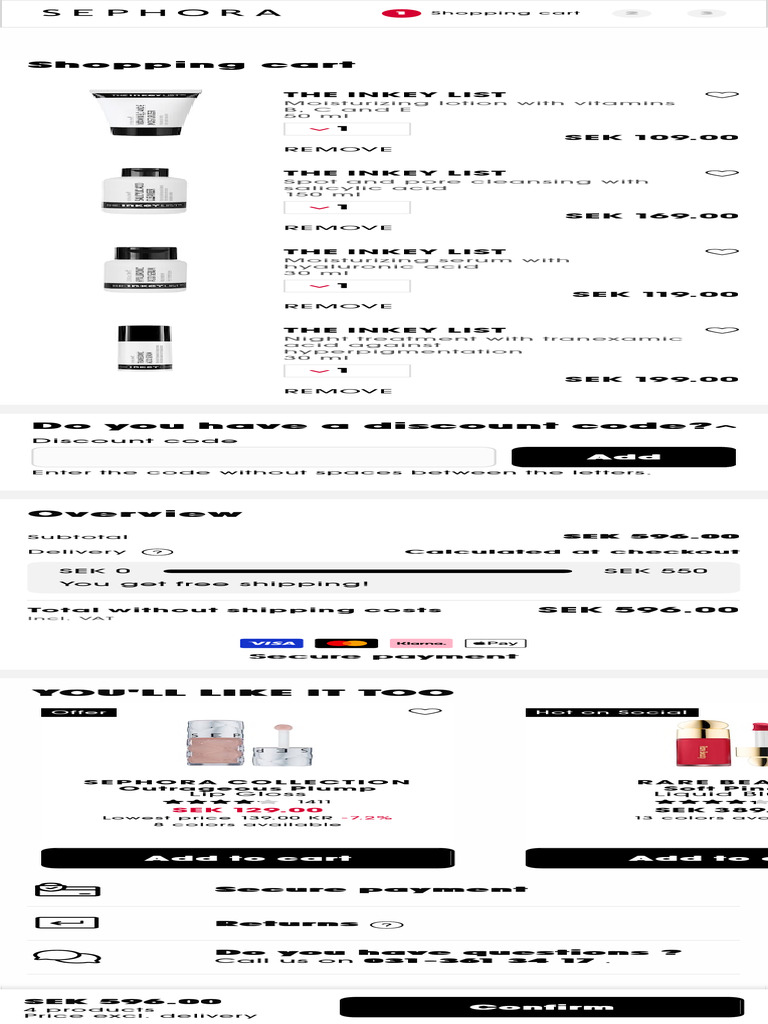 Cart SEPHORA | PDF | Lady Gaga | Cosmetics