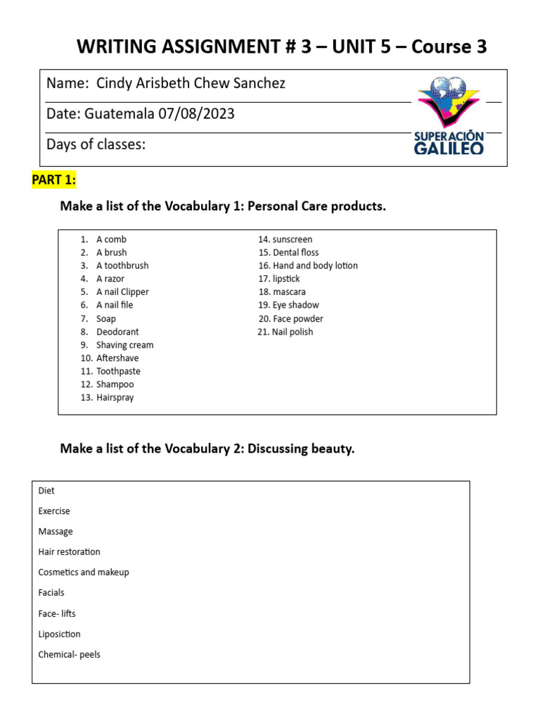C3 - Writing Assignment 3 - UNIT 5 | PDF | Surgery | Medical Specialties