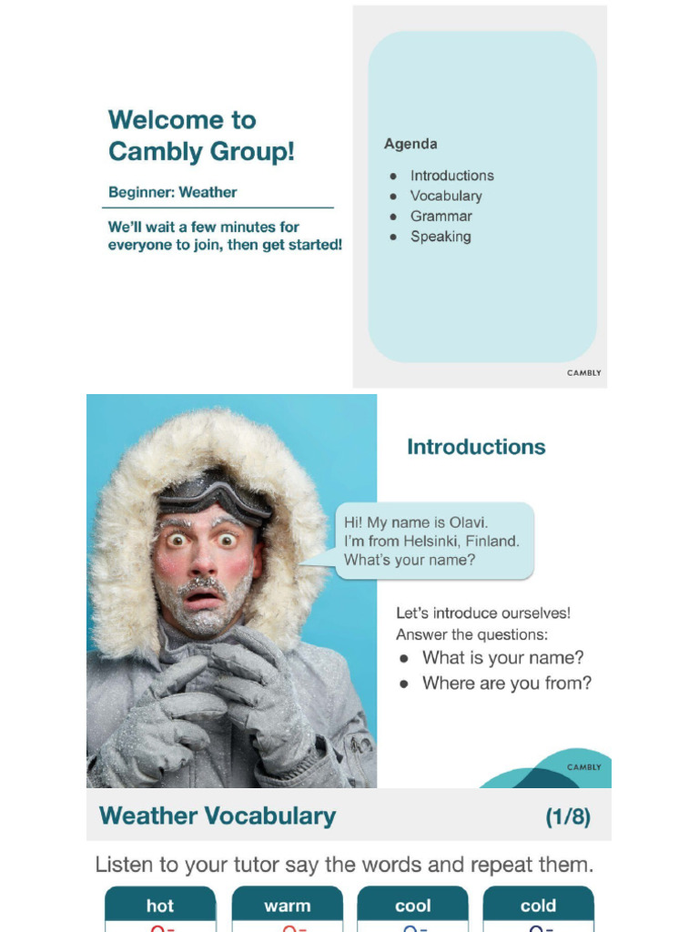 Beginner Weather Pdf