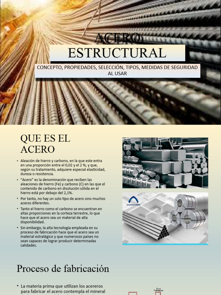Acero Estructural | PDF | Acero | Arrabio