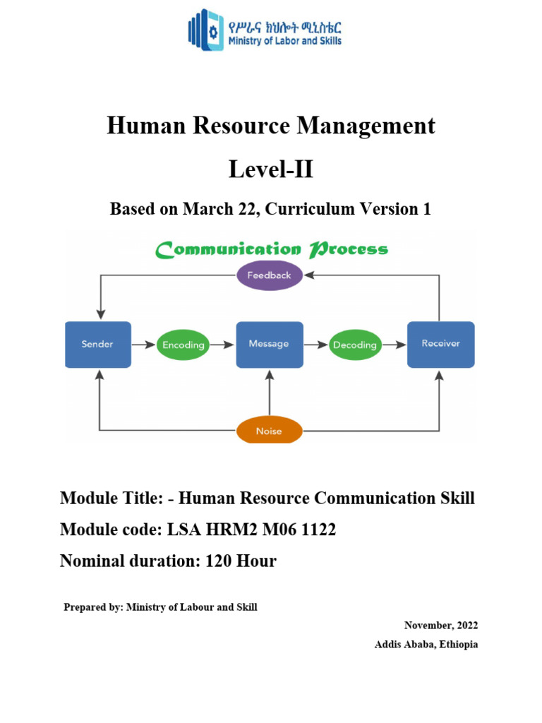 Mo6- Human Resource Communication Skill | PDF | Communication | Information