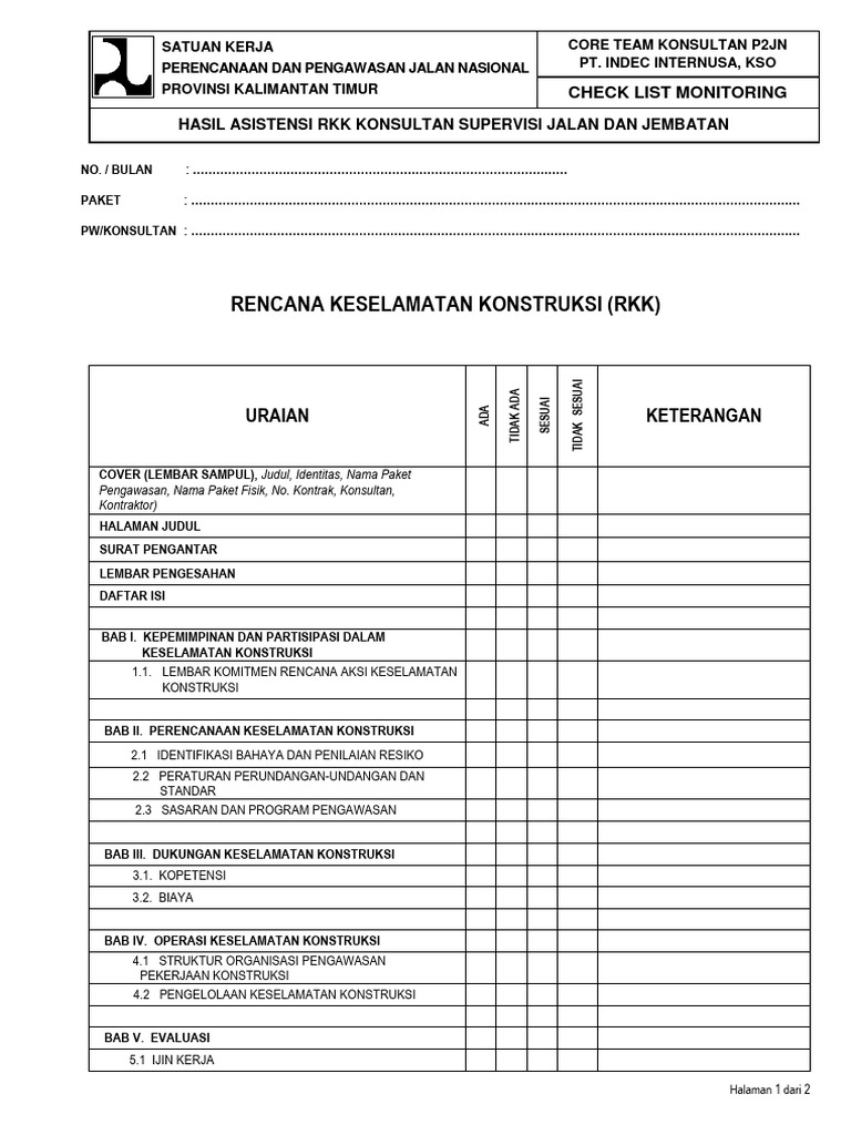 3 .Checklist RKK | PDF