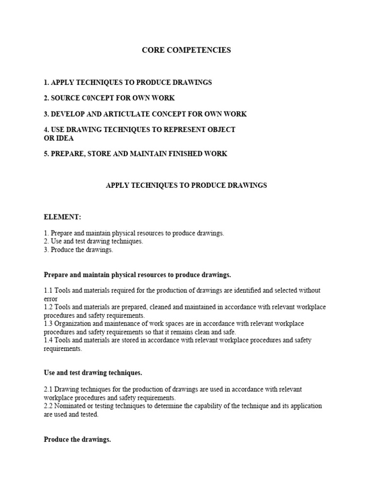Core Competencies Report Pdf Information Concept