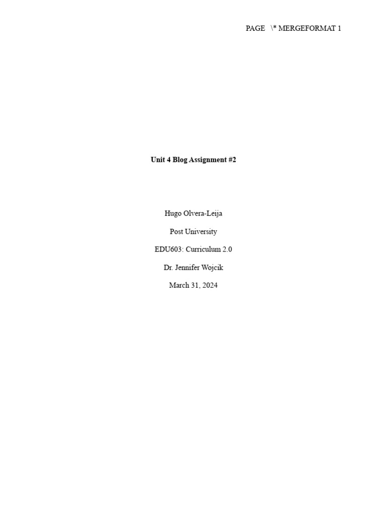 Unit 4 Blog Assignment 2 Creating A Planning Pyramid and Stage 1 of Your Unit Plan Completed ...