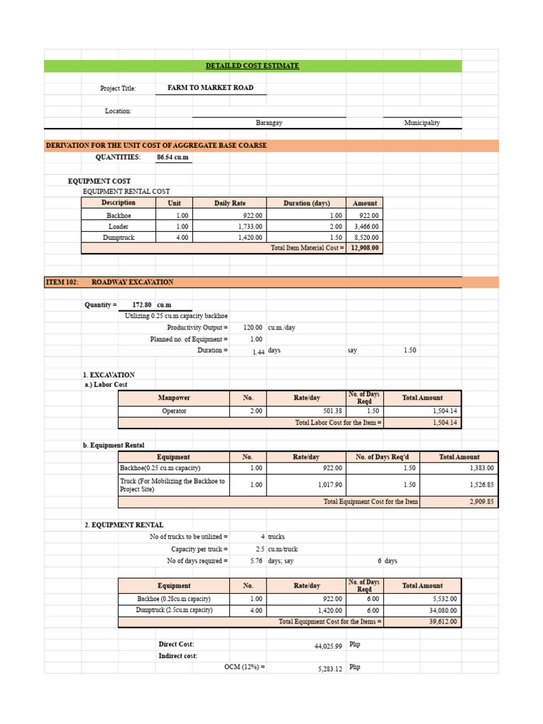 Bill of Quantities | Download Free PDF | Concrete | Cement