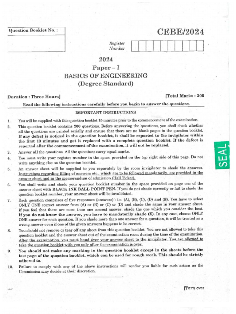 Basic of Engg 2024 | PDF