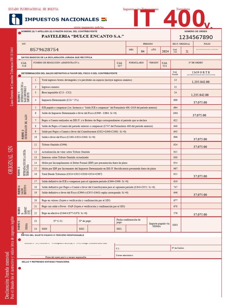 formulario-400-v5 | PDF | Impuestos | Multa (pena)