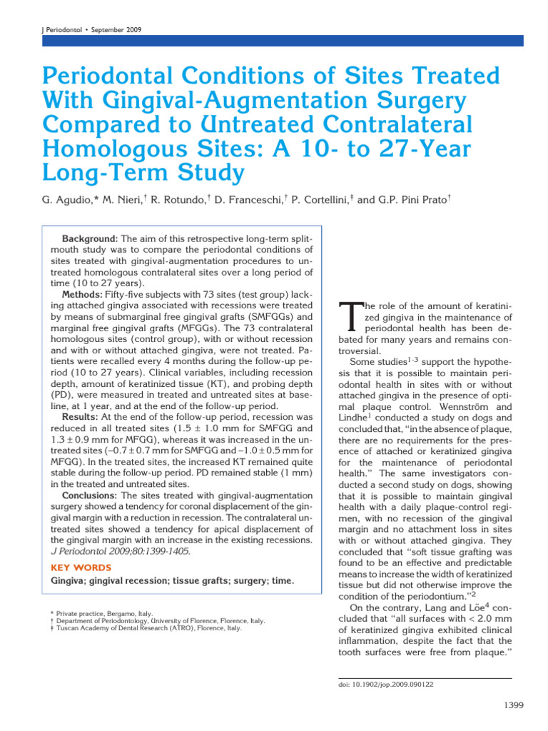 agudio2009 | PDF | Periodontology | Dental Anatomy