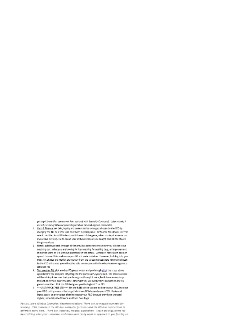 GLO-BUS Forecasting Guide | PDF | Forecasting | Retail