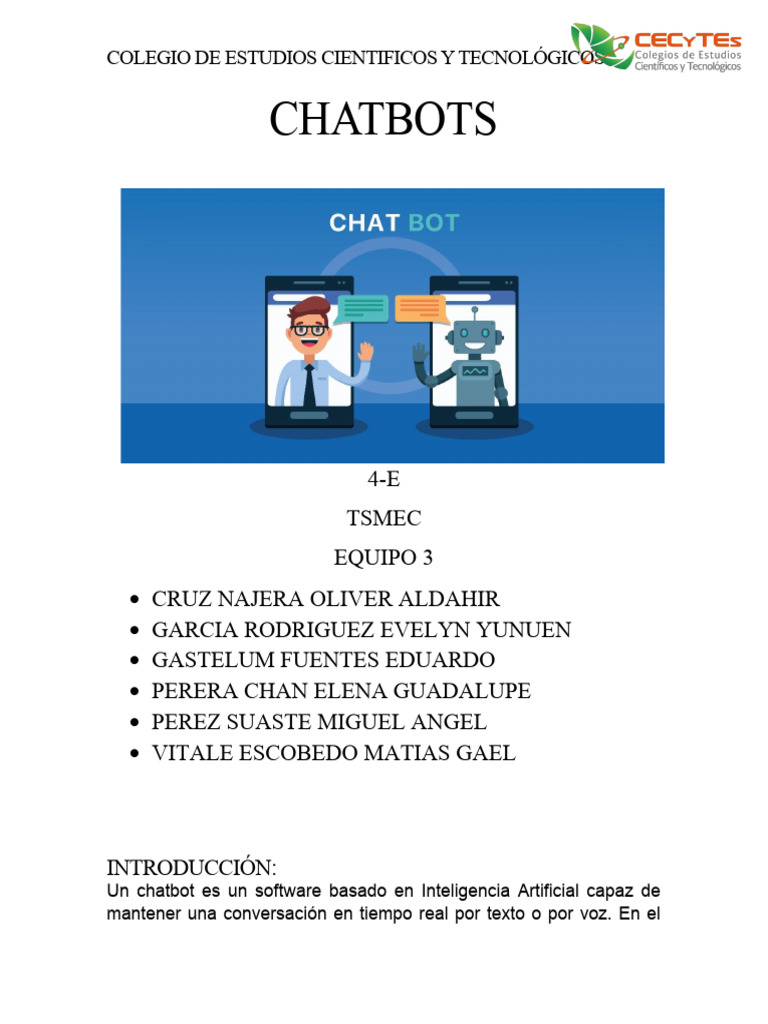 CHATBOTS | PDF | Inteligencia artificial | Inteligencia (IA) y semántica