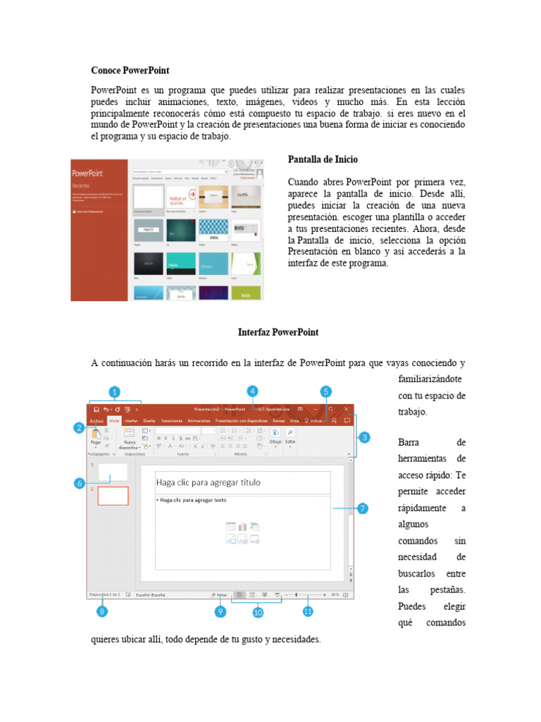 Conoce PowerPoint | PDF | Microsoft PowerPoint | Informática
