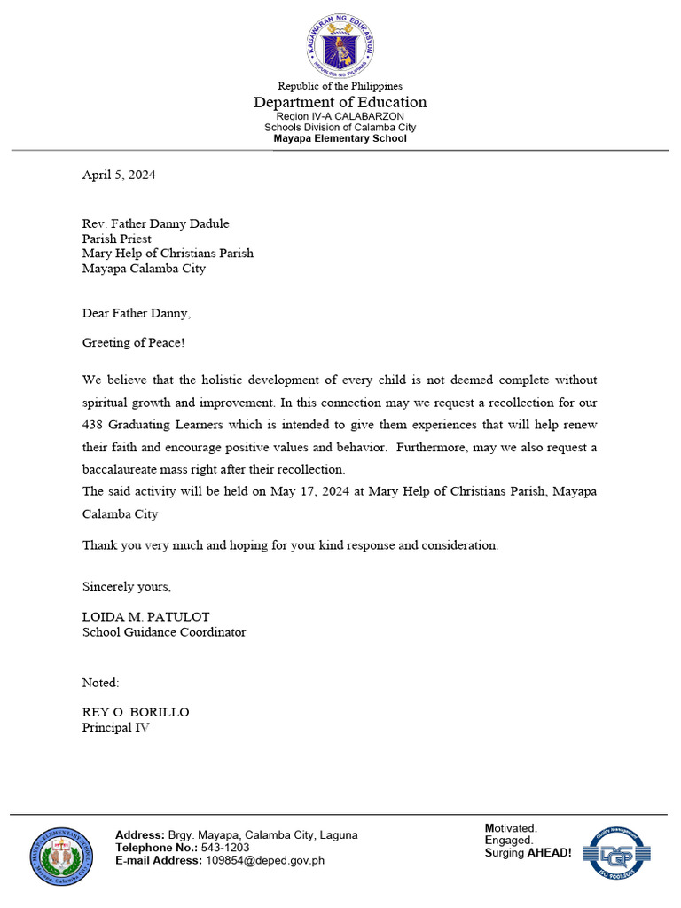 Request letter for recollection | PDF