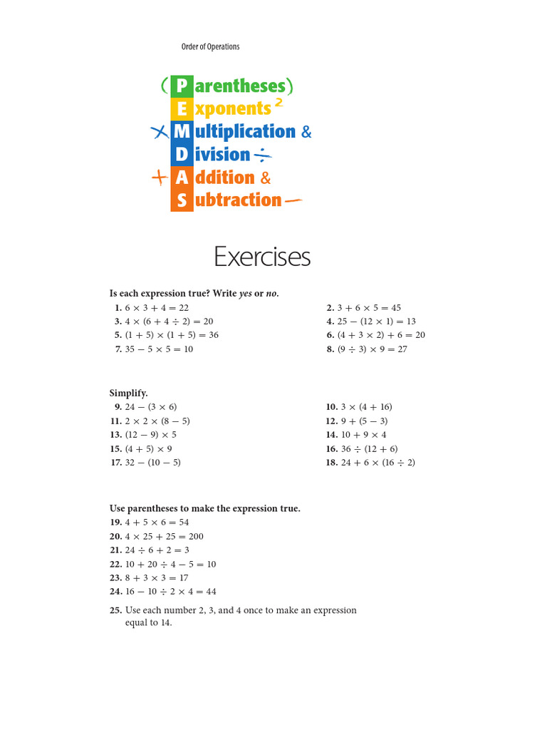 integer and order of operation_8 | PDF | Division (Mathematics ...