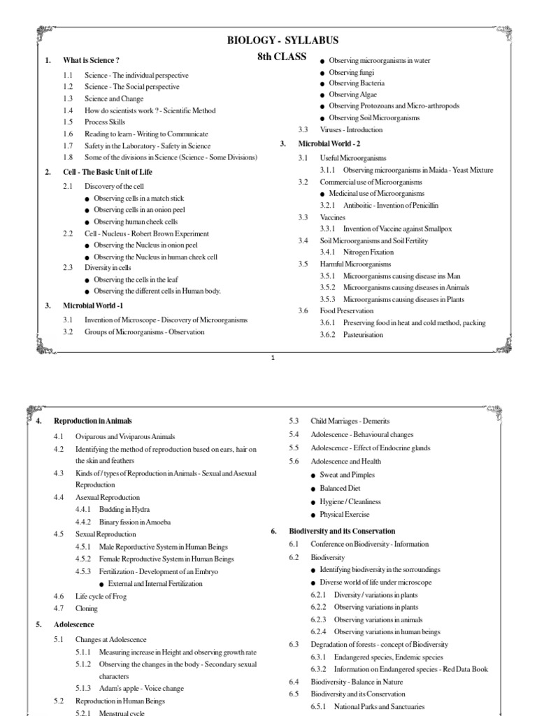 Bio. Science (Classes VIII To X) English Medium | PDF | Microorganism | Tissue (Biology)