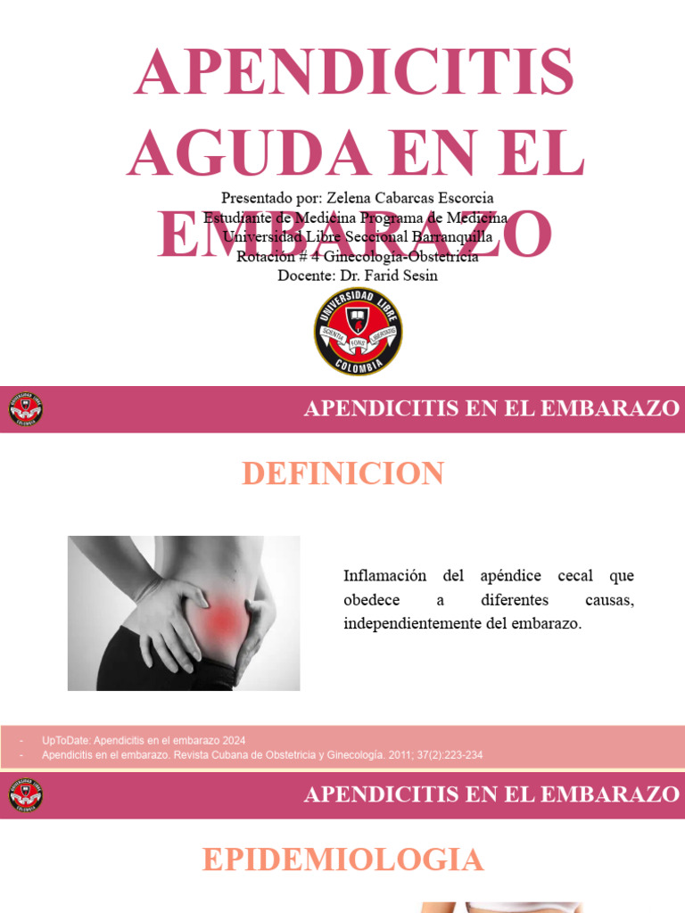Apendicitis Aguda en El Embarazo | PDF | El embarazo | Especialidades ...