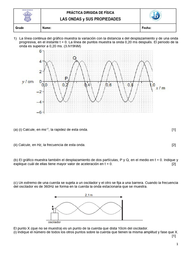 04 03 PD P2 ELEMENTOS DE ONDAS - SOLUCION | PDF | Olas | Sonido