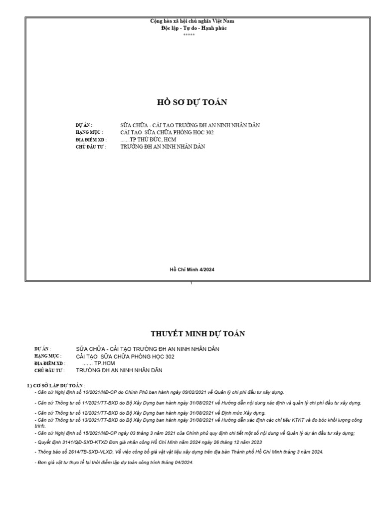 18.04 Sua - PHÒNG 302 - T NG H P KINH PHÍ C I T O CAND | PDF