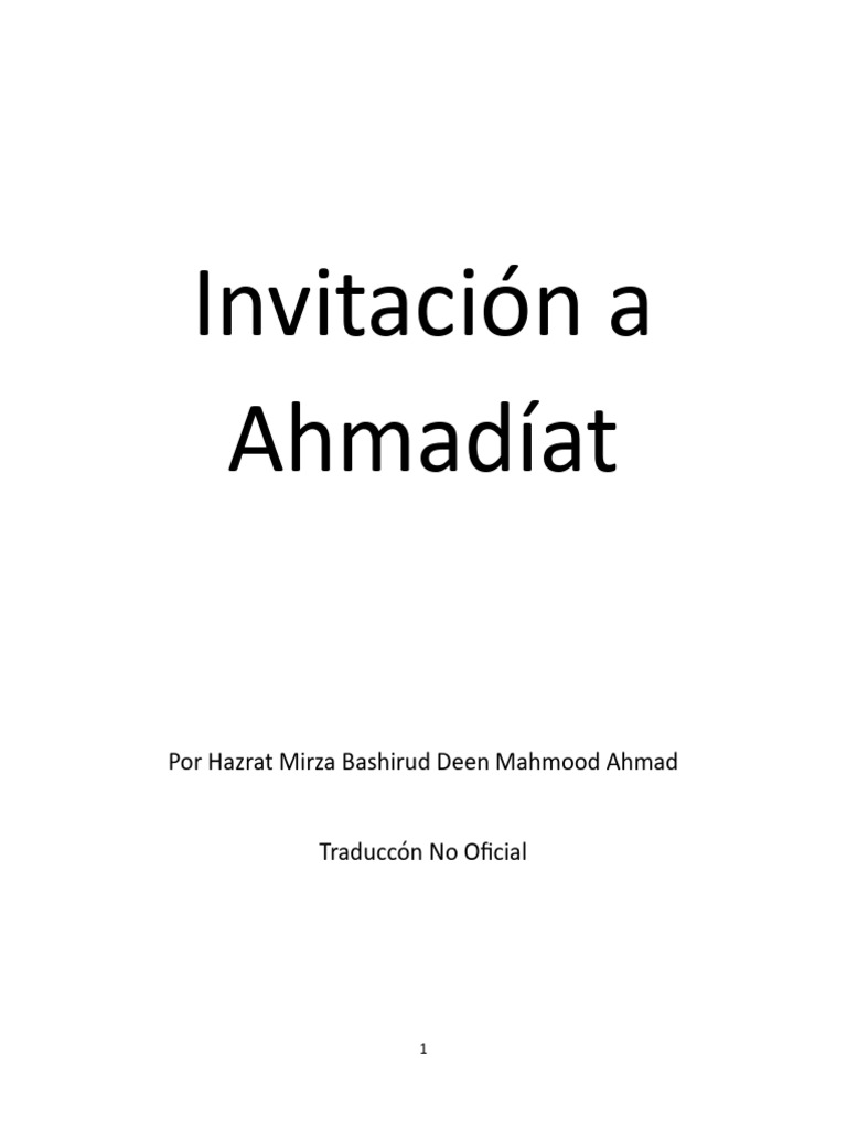 Creencias y Argumentos del Ahmadíat | PDF | Kafir | Dios