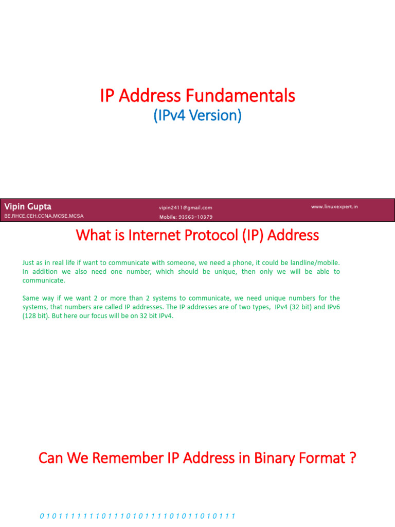 2.1 1-ip-address-fundamentals | PDF | Ip Address | Network Architecture