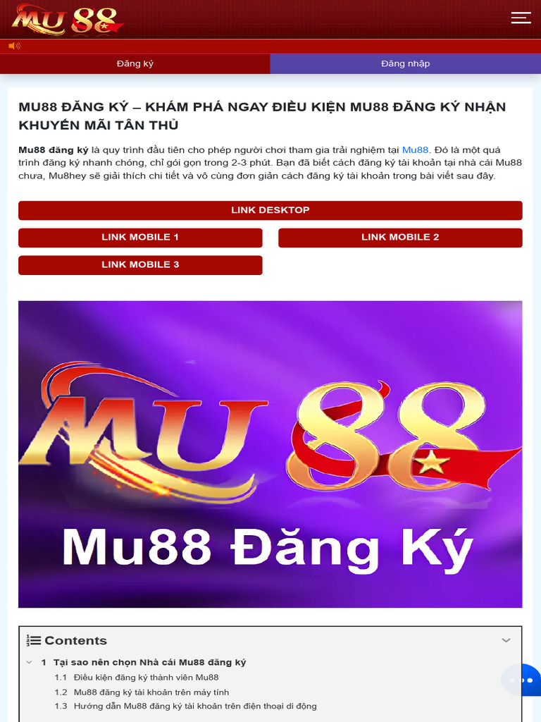 Mu88 - Dang Ky | PDF
