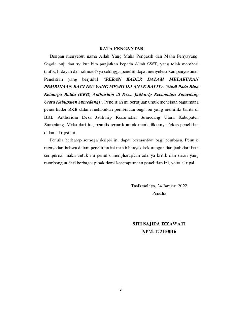 Kata Pengantar, Daftar Isi, Daftar Tabel | PDF | Karier & Perkembangan | Kajian Bahasa Asing