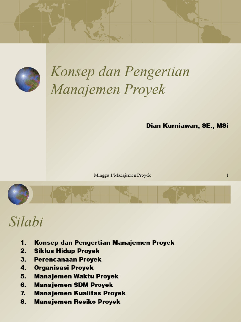 Konsep Dasar Manajemen Proyek | PDF | Karier & Perkembangan