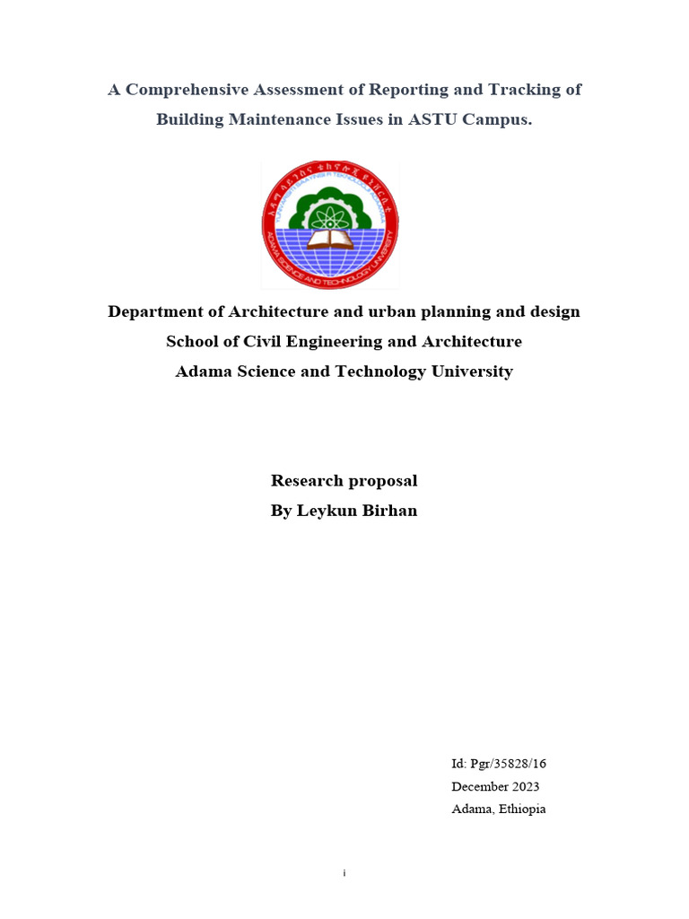 ASTU Building Maintenance Assessment Report | PDF | Methodology | Analysis