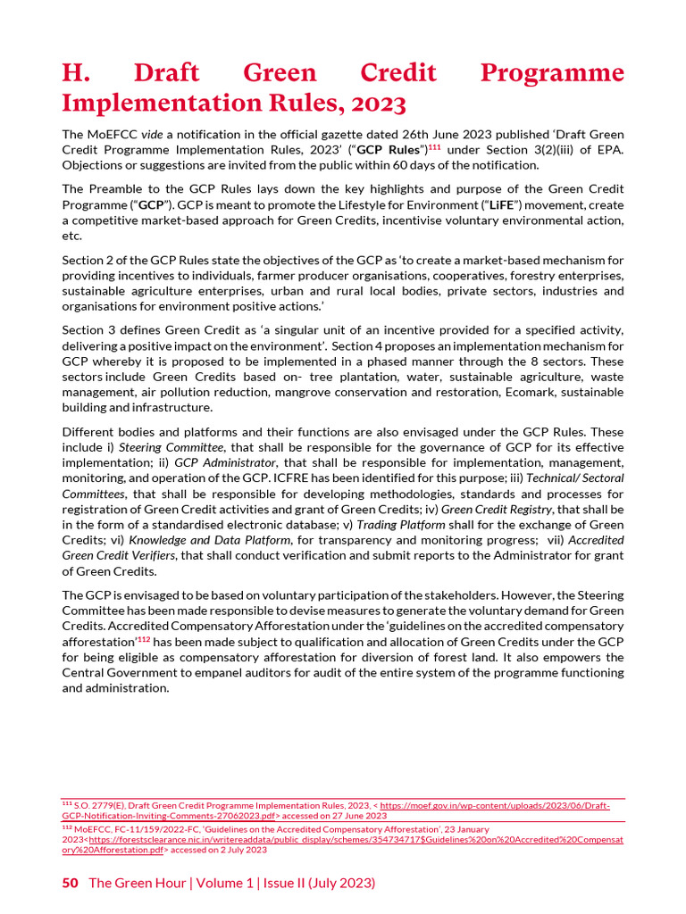 Green Credit Programme Rules Overview | PDF | Audit | Sustainability