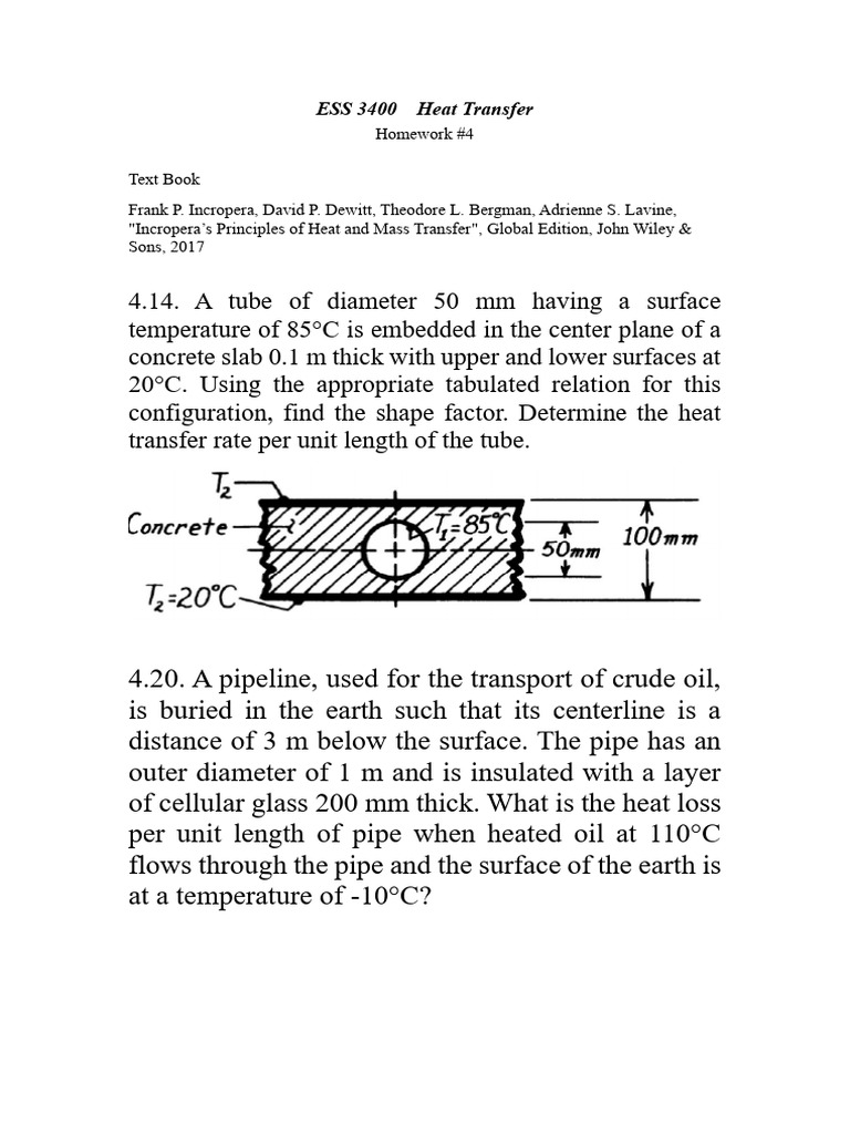 homework#4-ESS 3400-2024-1 | PDF | Heat Transfer | Physical Quantities