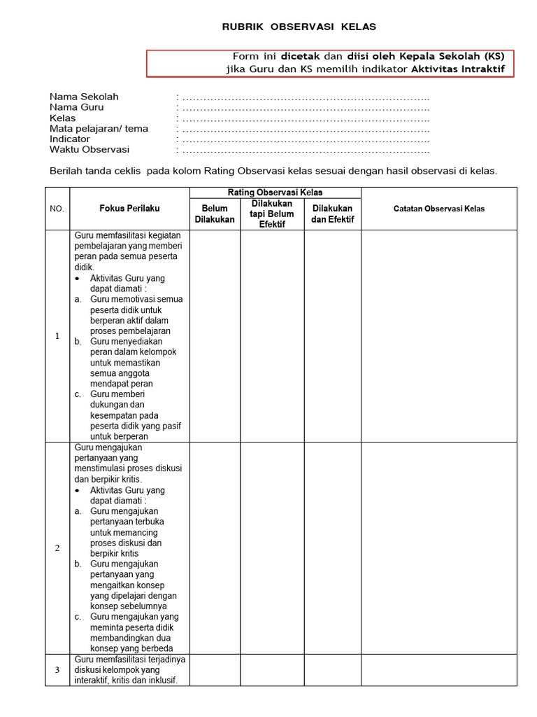 Indikator Aktivitas Interaktif | PDF | Karier & Perkembangan
