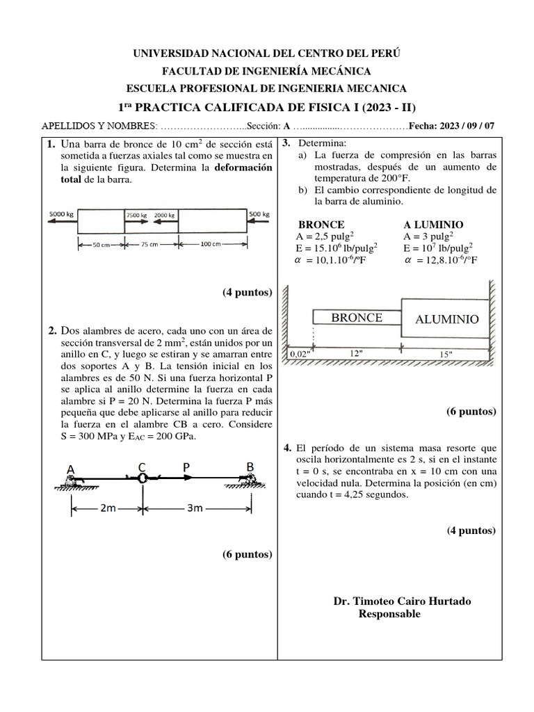 1RAPRACTICACALIFICADADEFISICAI | PDF | Cantidades fisicas | Ciencias fisicas